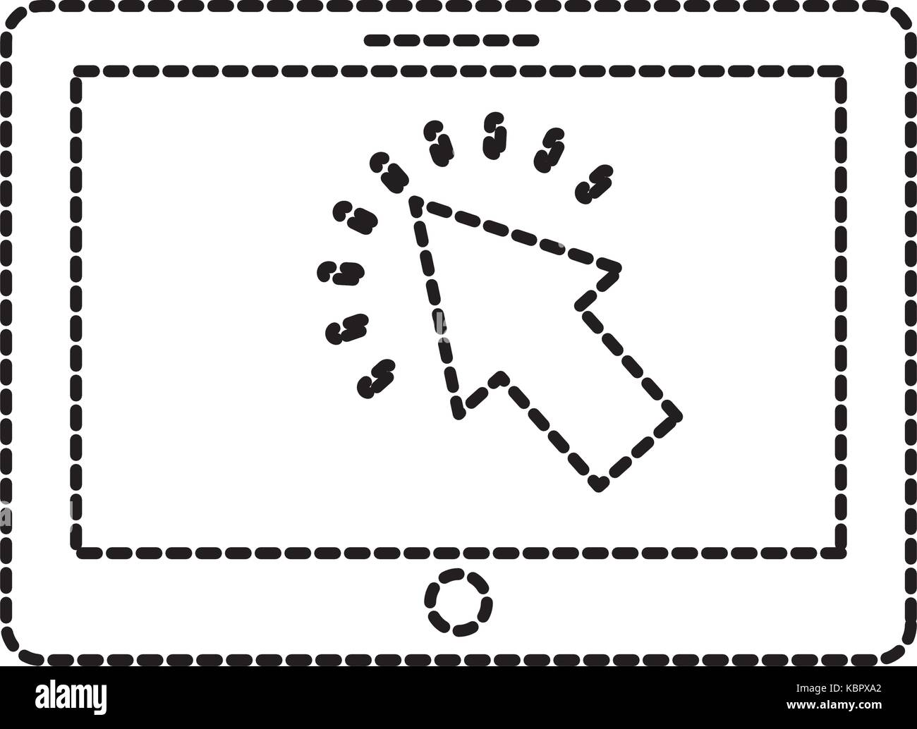 tablet with cursor button digital technology Stock Vector Image & Art ...