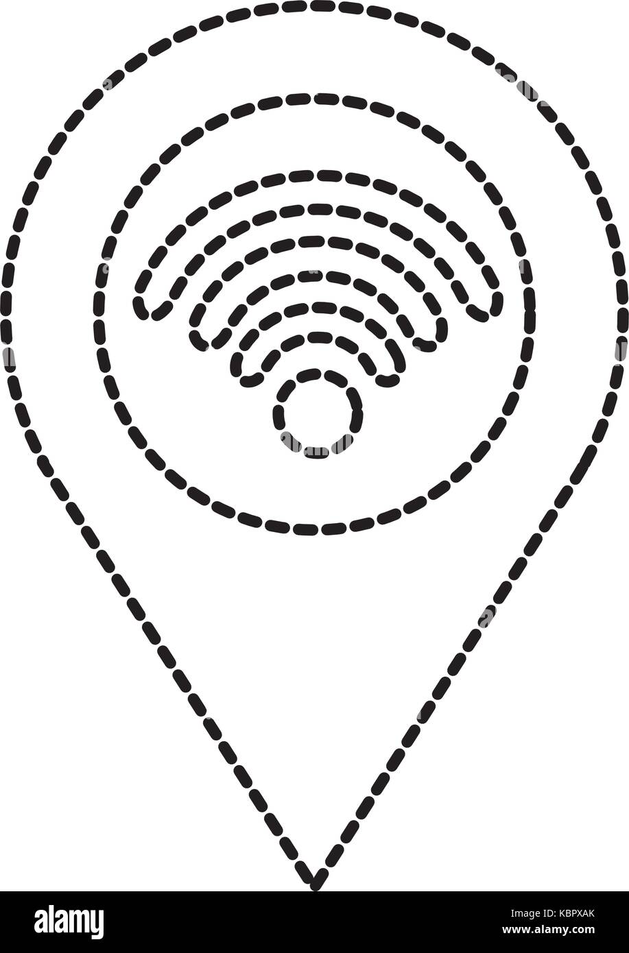 pointer map with wifi internet signal connection Stock Vector Image ...