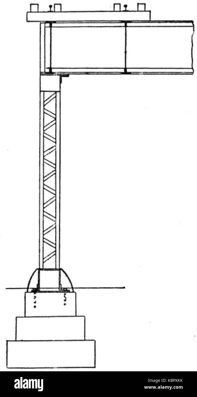 EB1911 Railways Double Column Elevated Structure Stock Photo - Alamy