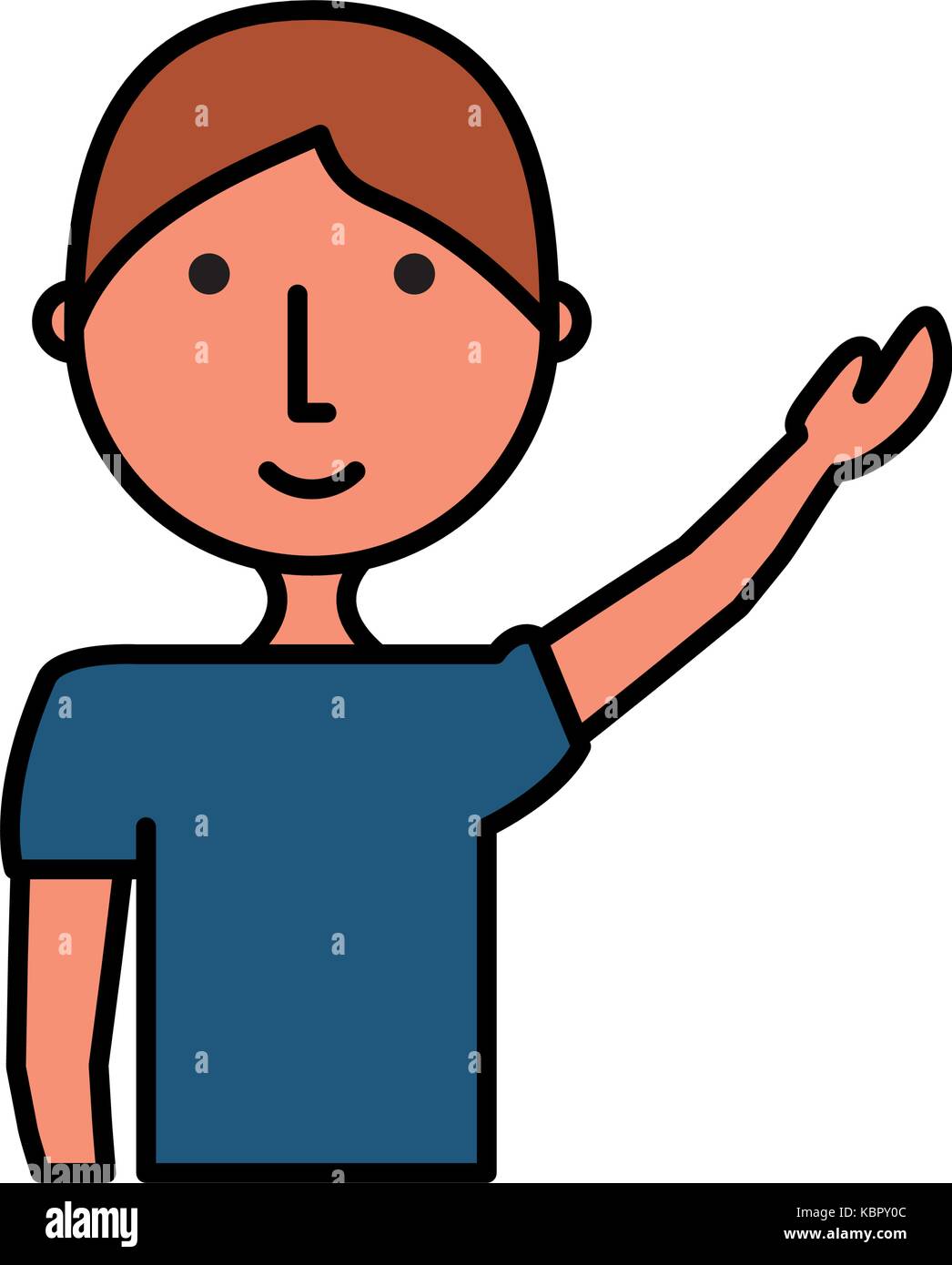 cartoon man icon over white background colorful design vector ...