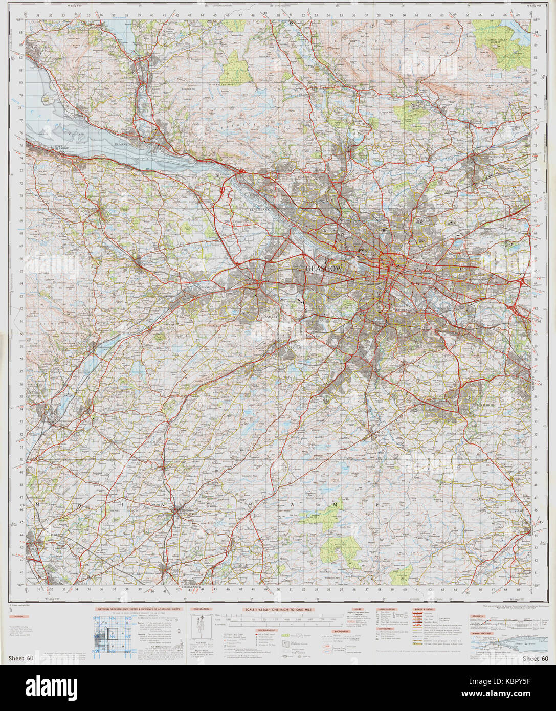 One inch ordnance survey map hi-res stock photography and images - Alamy
