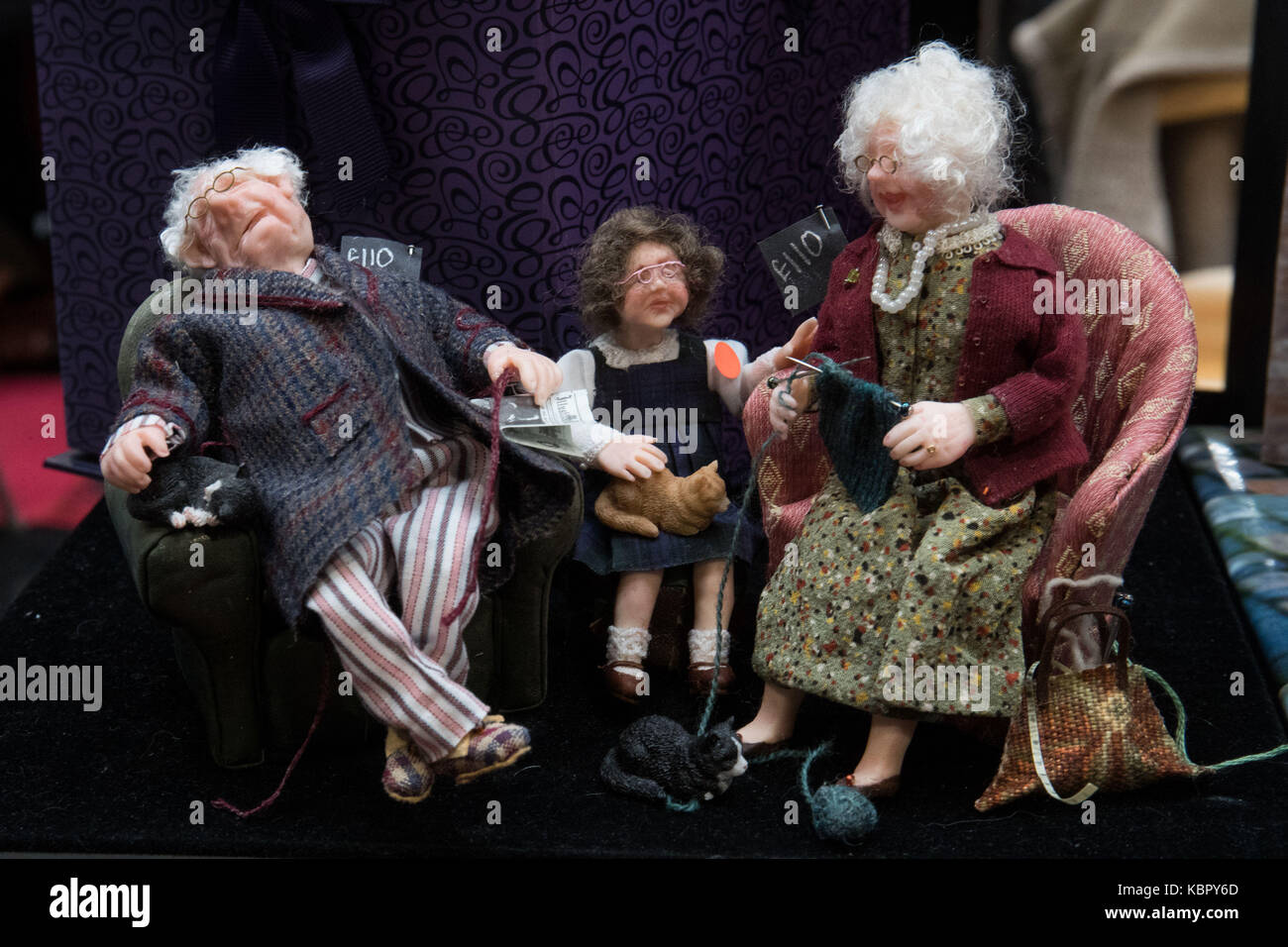 Dolls on display at the Miniatura - Dolls' House & Miniatures show at ...