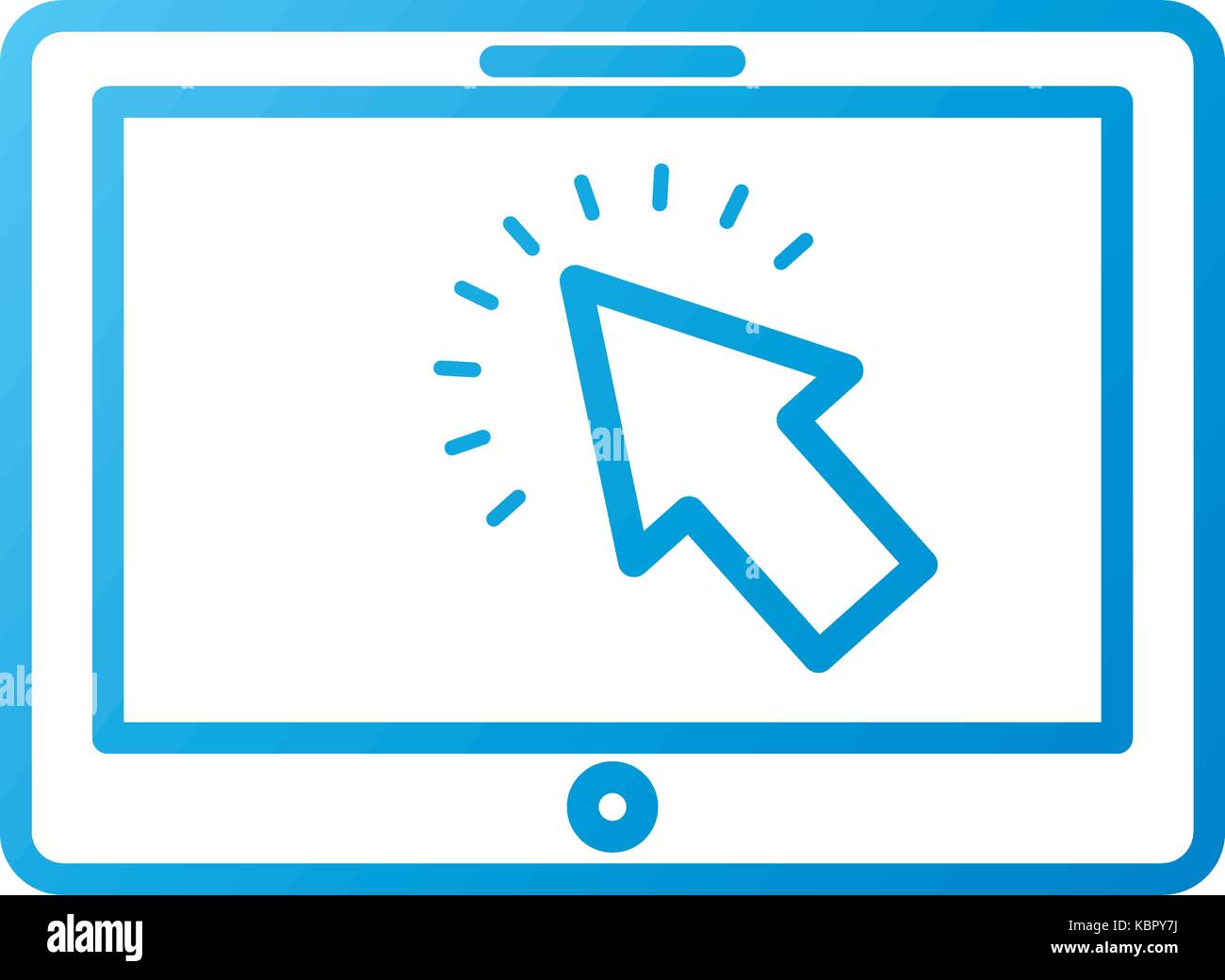 tablet with cursor button digital technology Stock Vector Image & Art ...