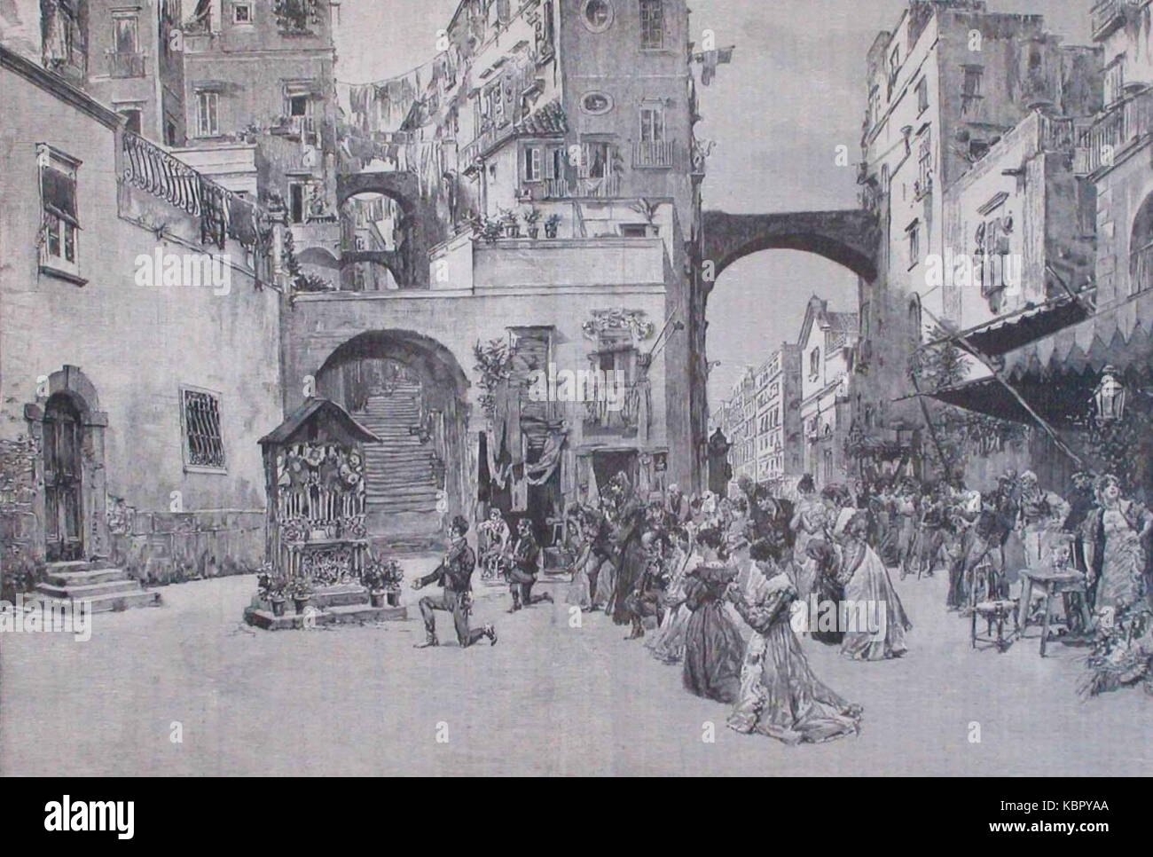 Mala Vita, Giordano opera. Act 1 Stock Photo - Alamy