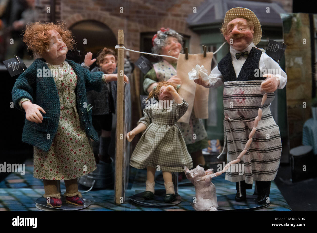 Dolls on display at the Miniatura - Dolls' House & Miniatures show at ...