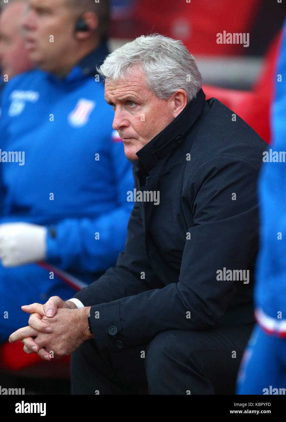 Stoke City manager Mark Hughes before the Premier League match at the ...