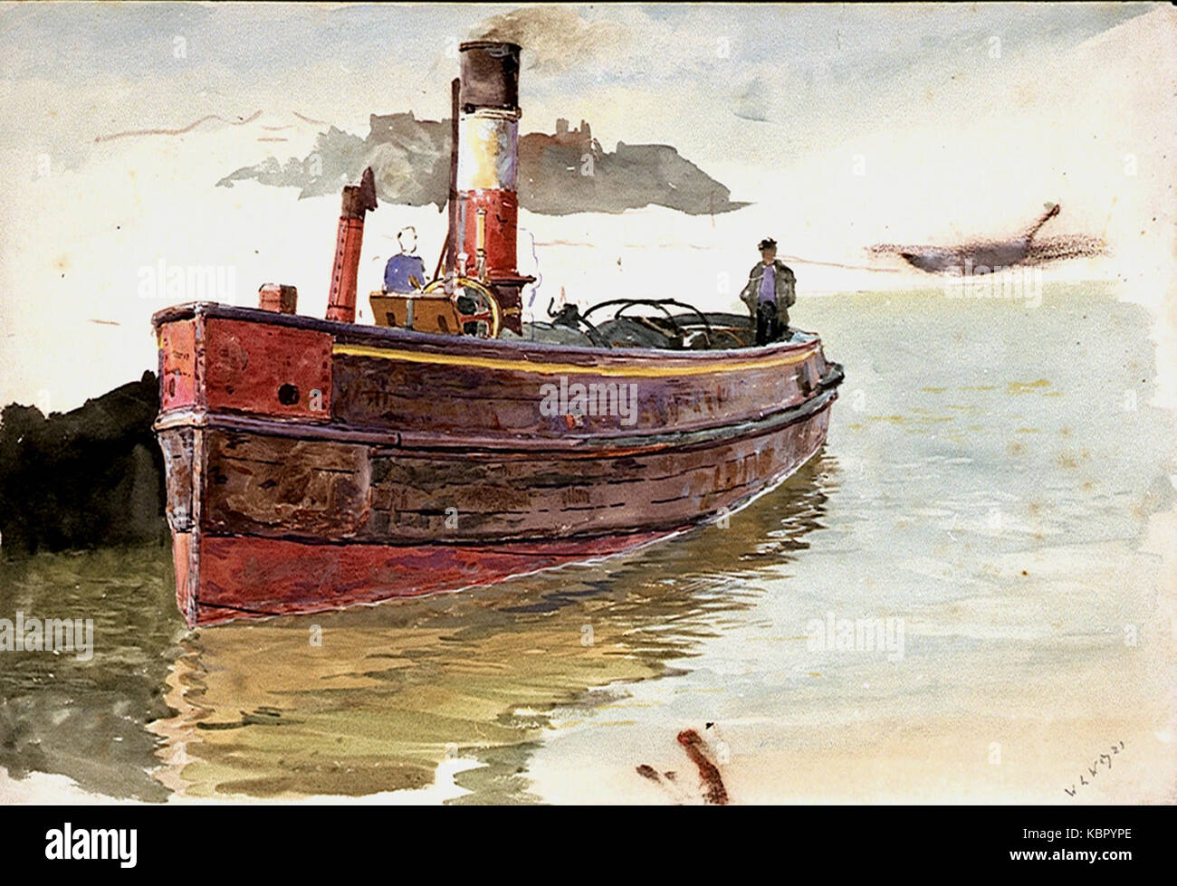 An old steam tug. First study for Chantry picture RMG PV4930 Stock ...
