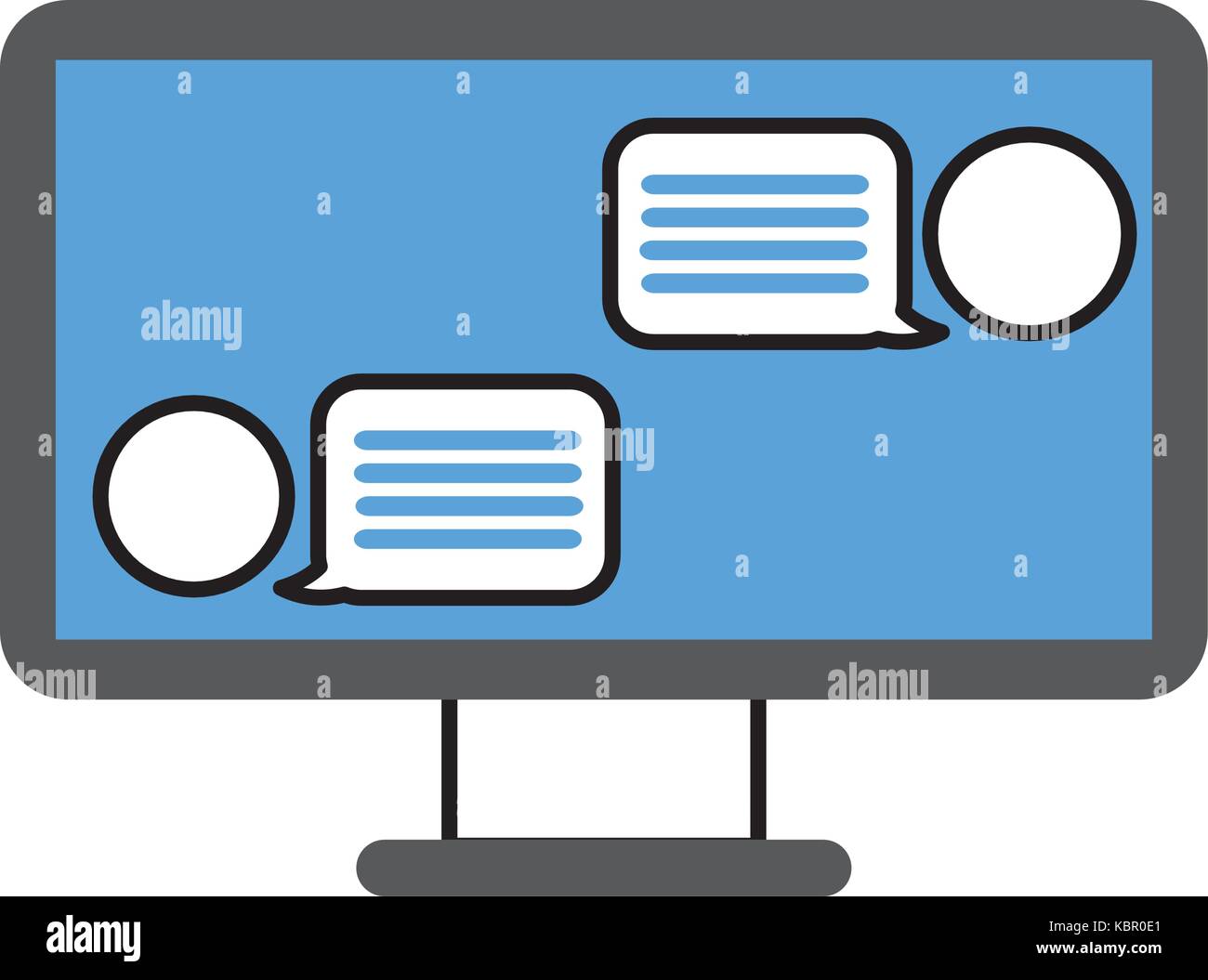 chatting online conversation with texting message Stock Vector Image ...