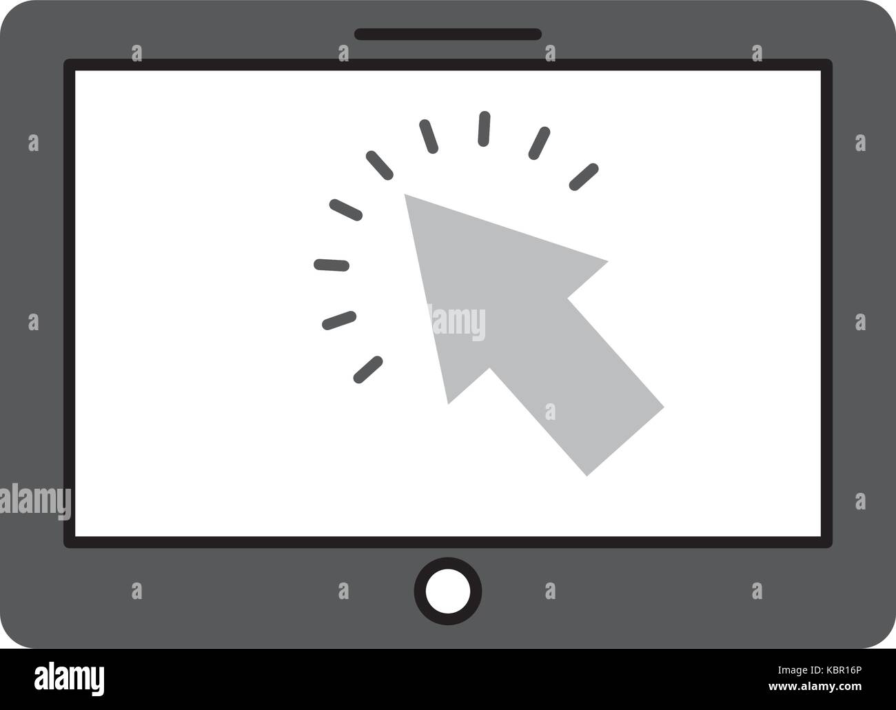 tablet with cursor button digital technology Stock Vector Image & Art ...