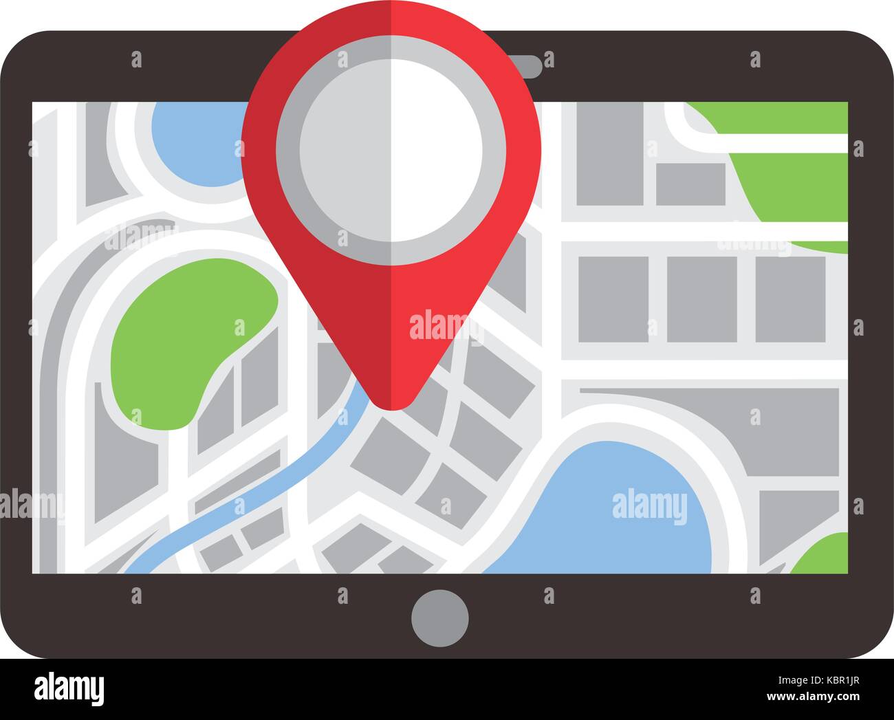 tablet pointer map navigation destination symbol Stock Vector Image ...