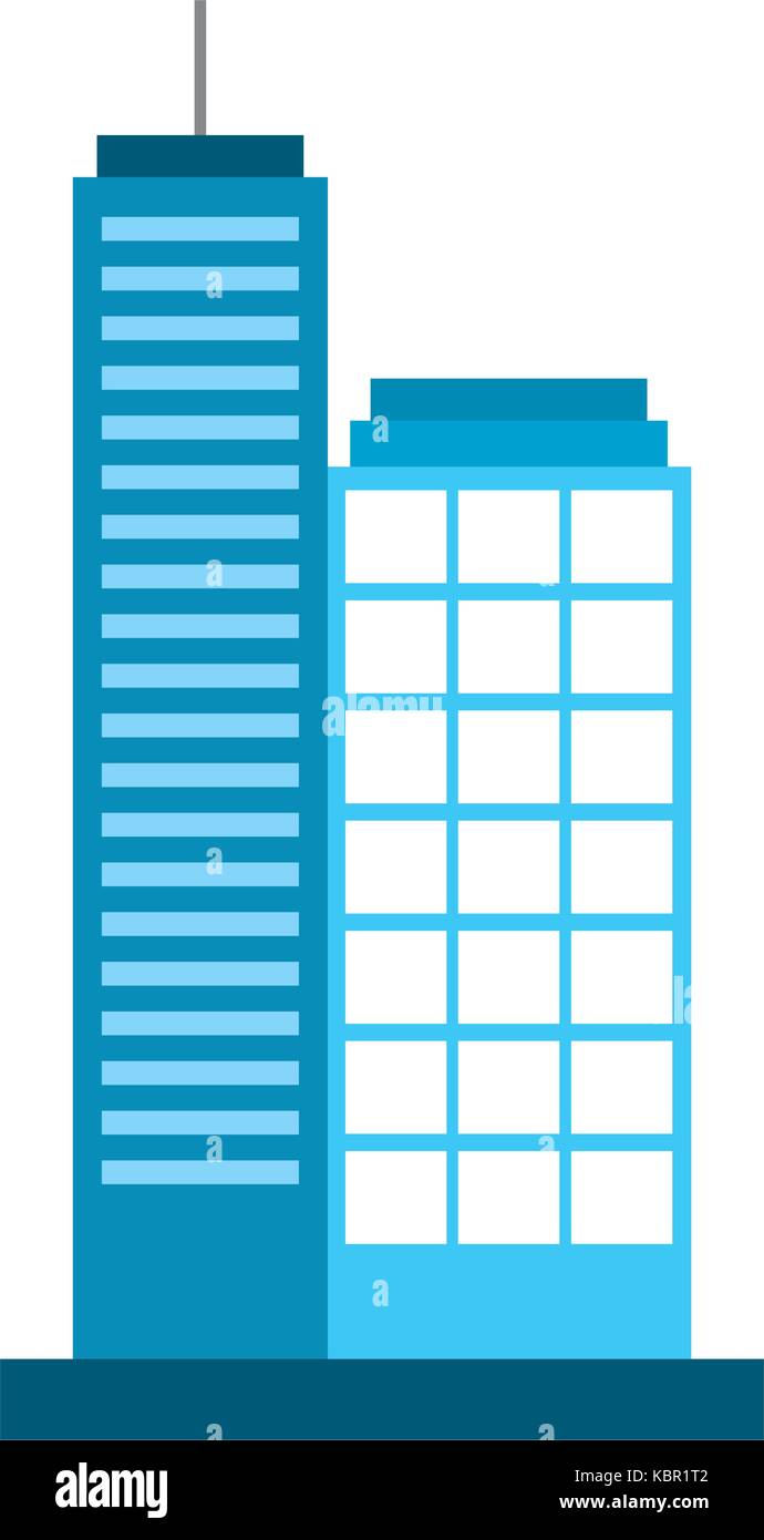 buildings city landscape business center view with location navigation ...