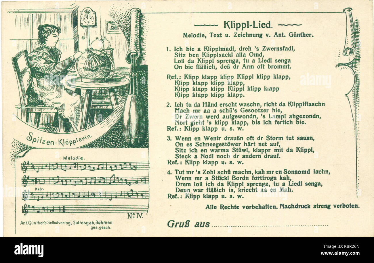 'IV Klippl Lied,' composed in 1915, is a piece of music reflecting the ...