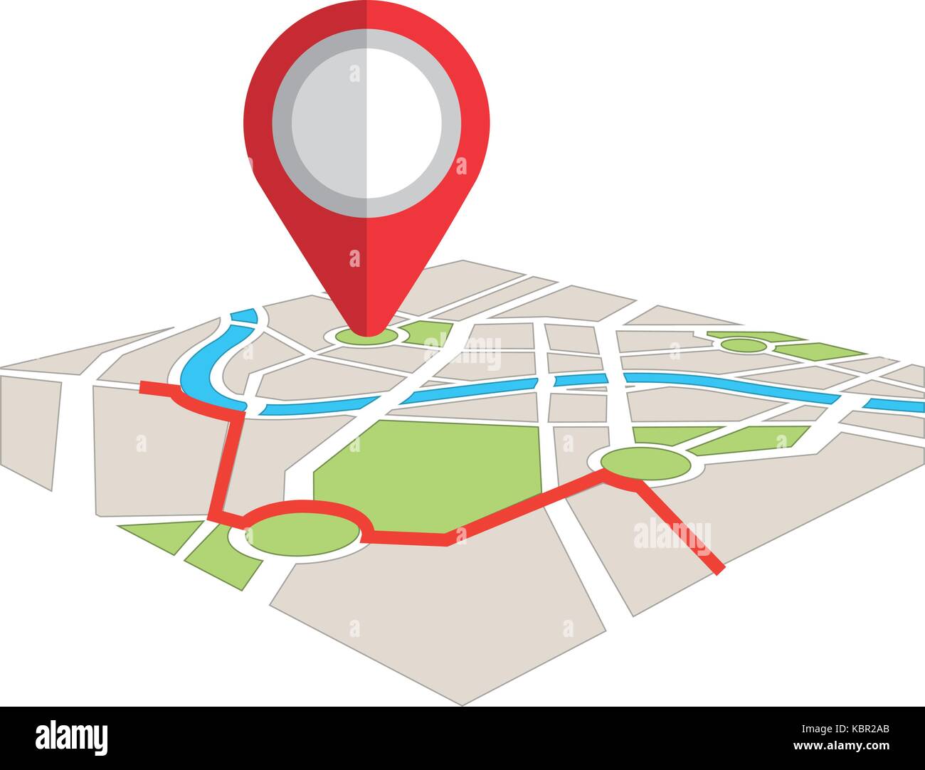 map navigation gps with pointer isolated on white background Stock Vector Image & Art - Alamy