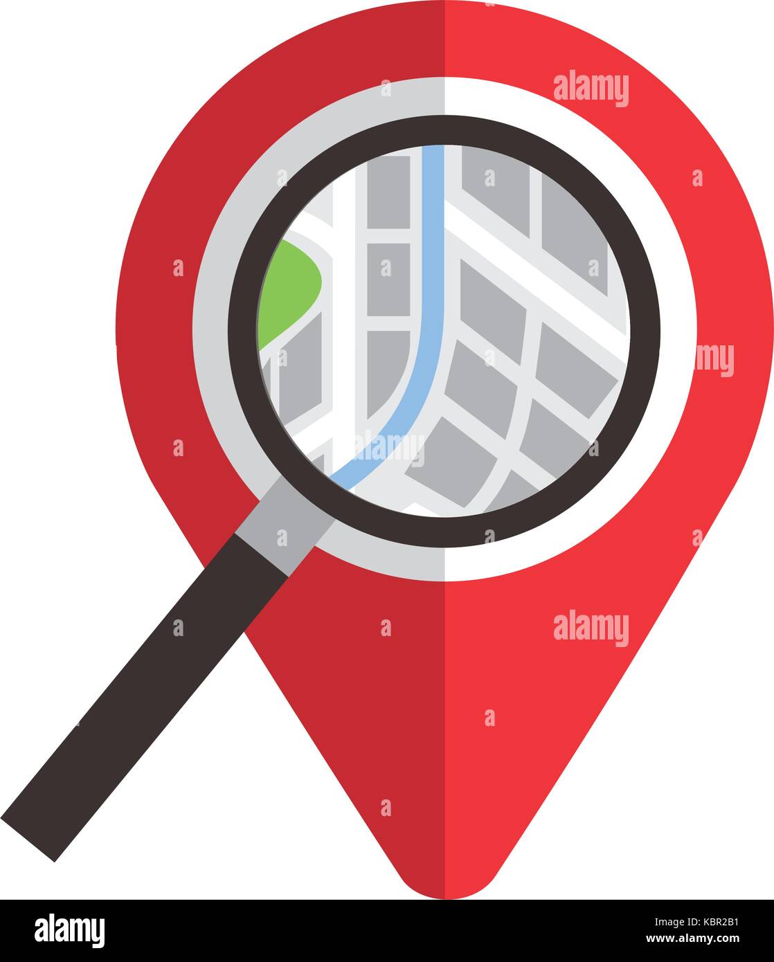 navigator pointer map magnifier location concept Stock Vector Image ...