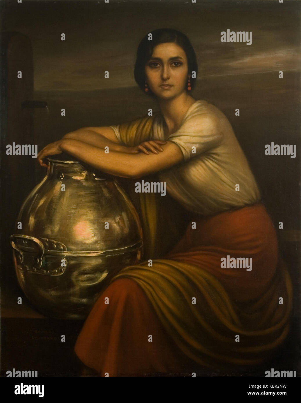 'La Fuensanta' is a painting by Julio Romero de Torres, a renowned ...
