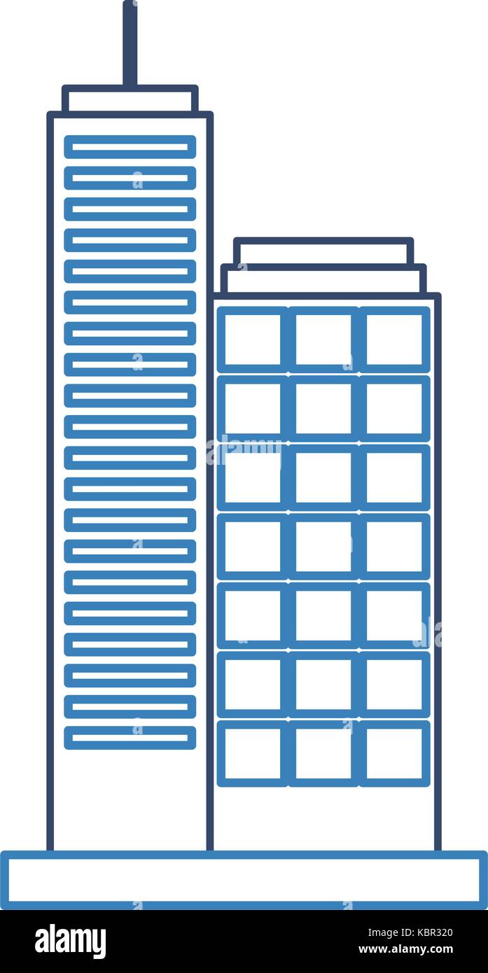 buildings city landscape business center view with location navigation ...