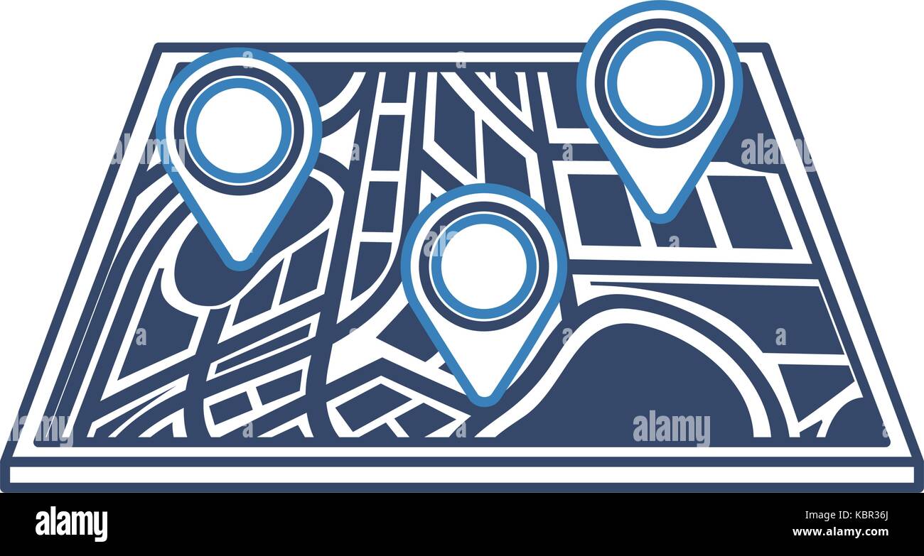 map navigation gps with pointer isolated on white background Stock Vector Image & Art - Alamy