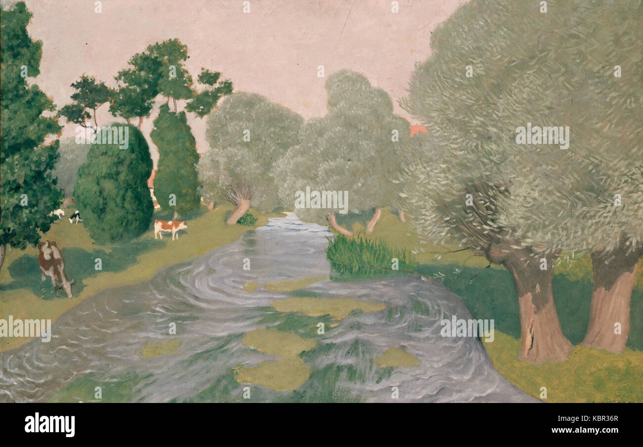 Vallotton, Felix Landscape. Arques la Bataille Stock Photo - Alamy