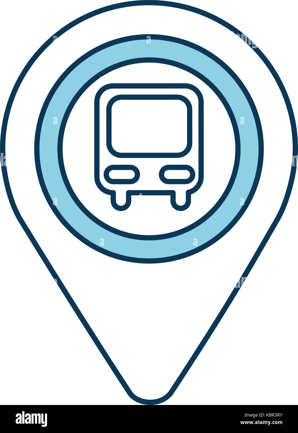 map pointer with symbol bus station for location Stock Vector Image & Art - Alamy