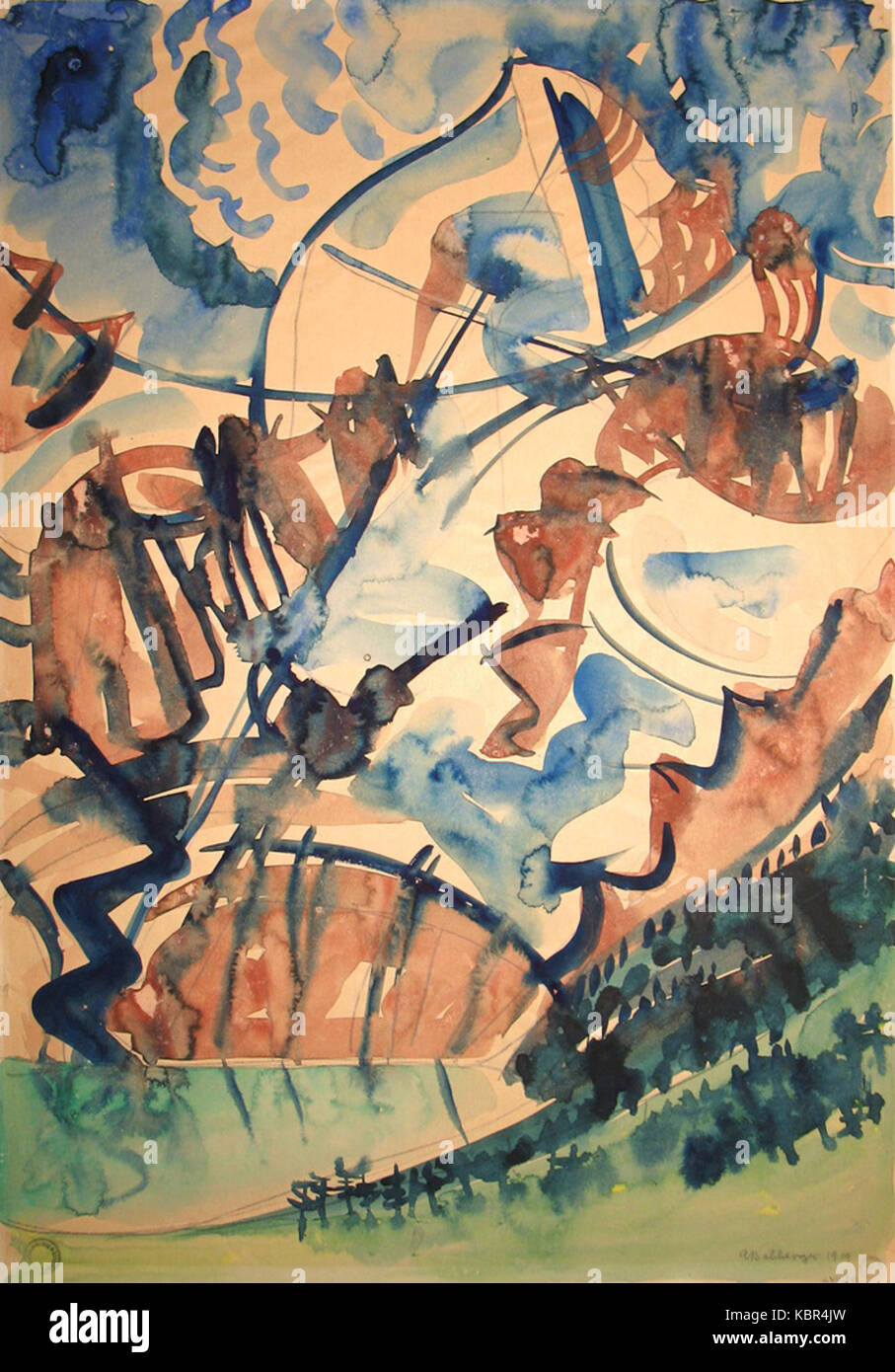 August Babberger, Landschaft Stock Photo - Alamy