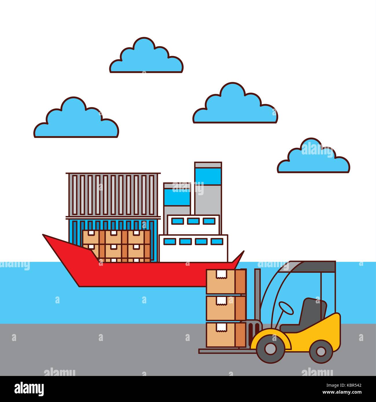 Yard dockyard Stock Vector Images - Alamy