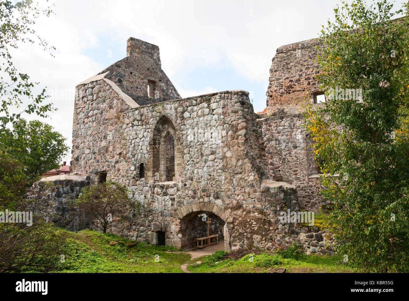 Ruins of the Sigulda Medieval Castle, Latvia Stock Photo - Alamy