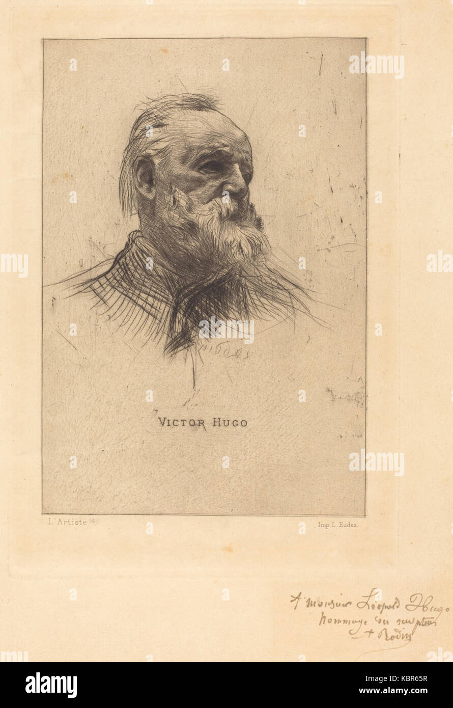 Auguste Rodin Victor Hugo, De Trois Quarts Stock Photo - Alamy