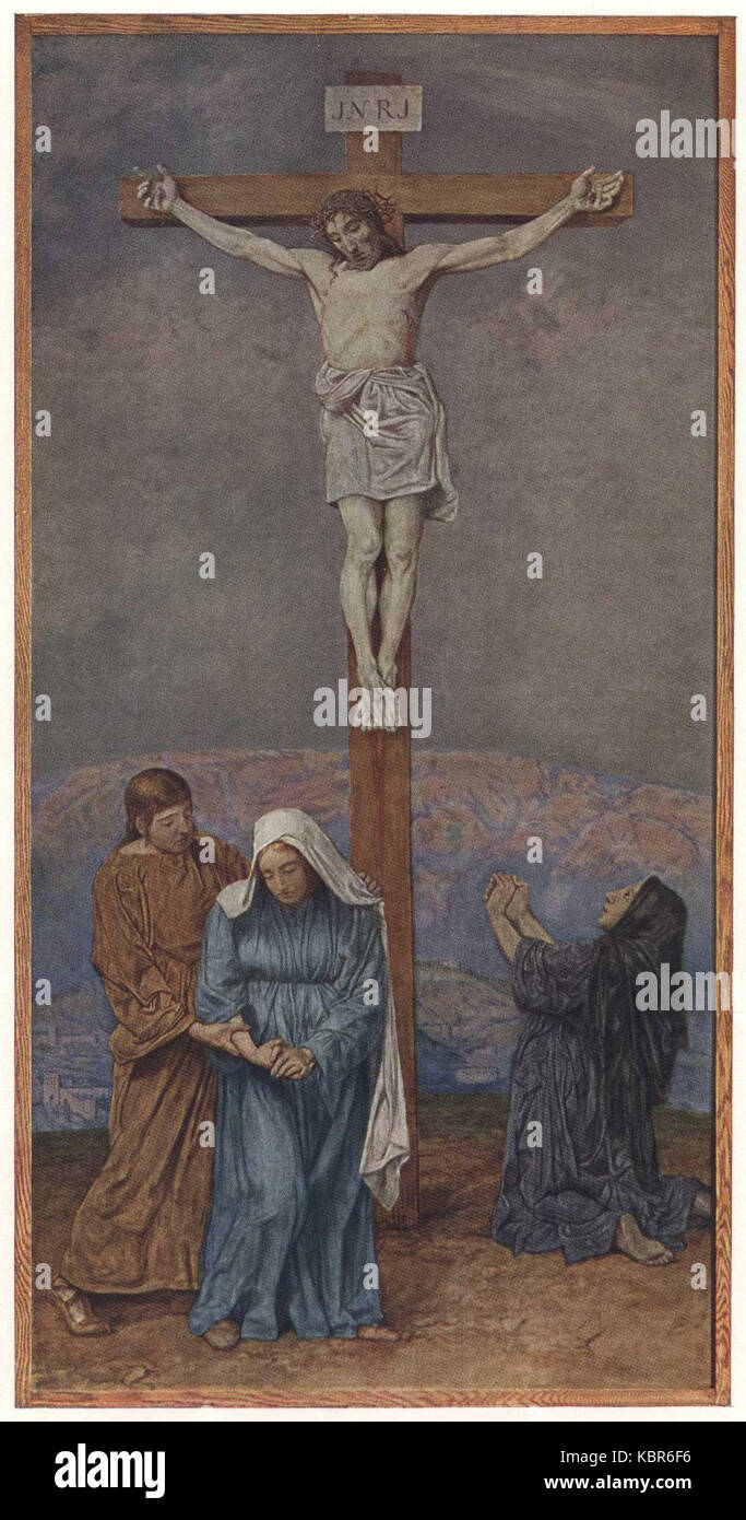 Hans Thoma Kreuzigung Stock Photo - Alamy