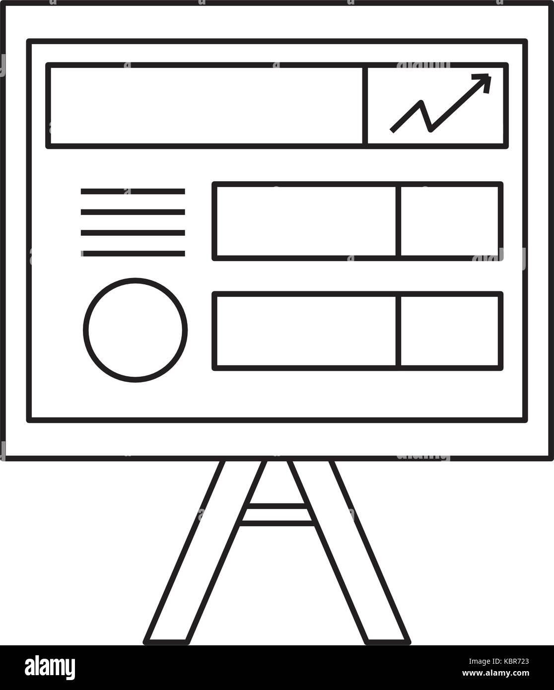 presentation board icon over white background vector illustration Stock ...