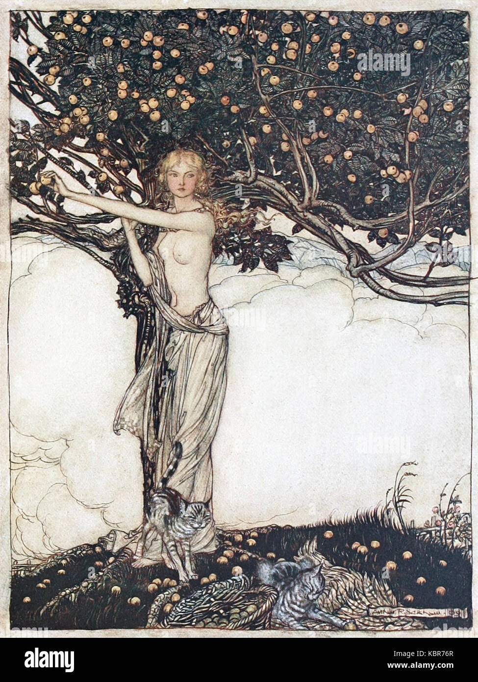 Rhinegold and the Valkyries p 022 Stock Photo - Alamy