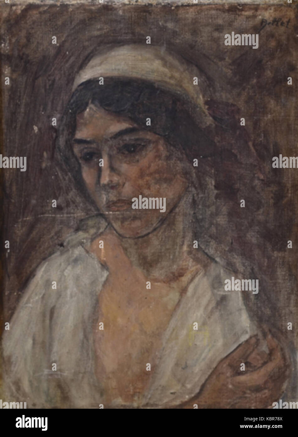 Pierre Bellet Tanara cu basmaluta Stock Photo - Alamy