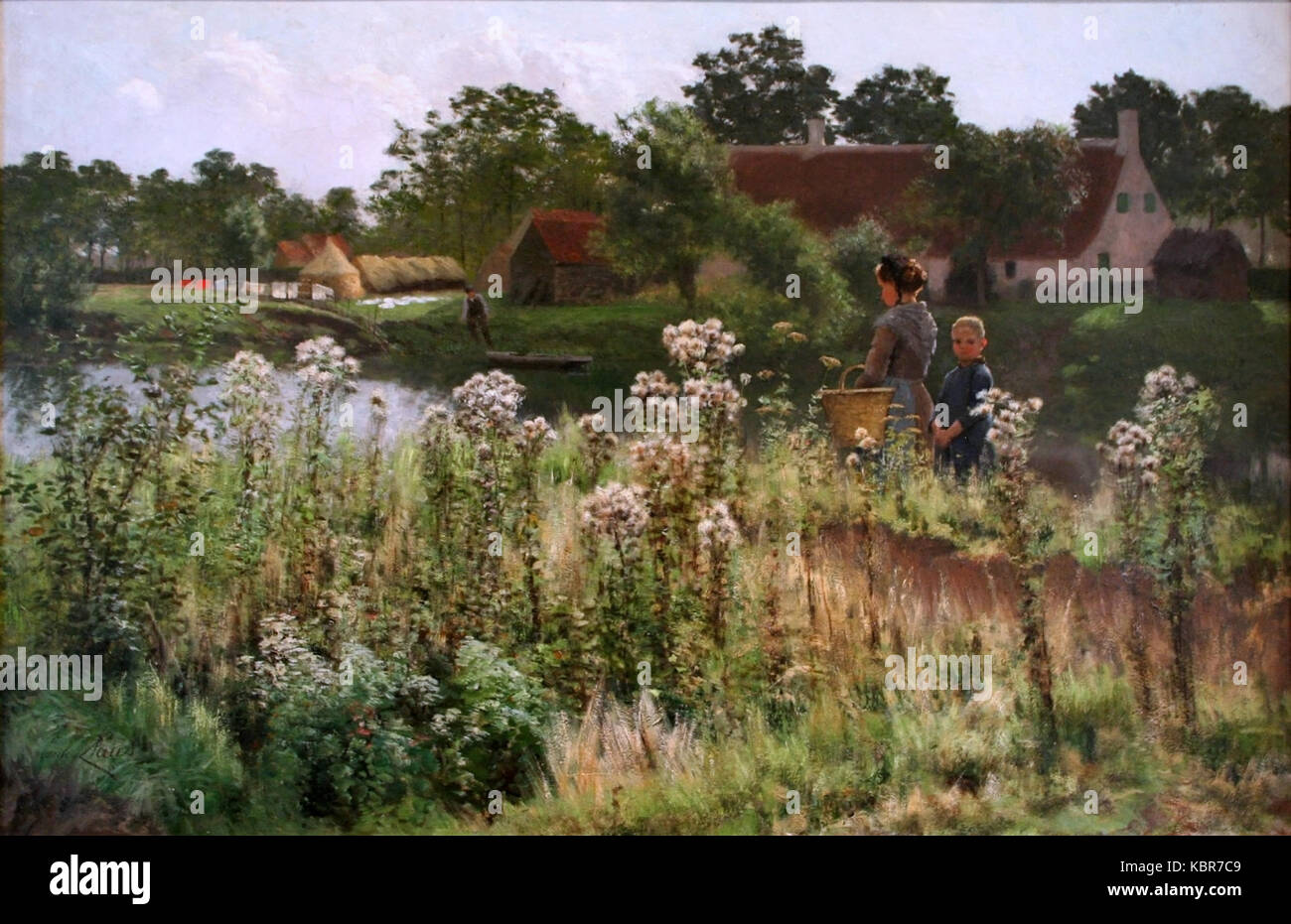 Emile Claus De Leie in Astene Stock Photo - Alamy