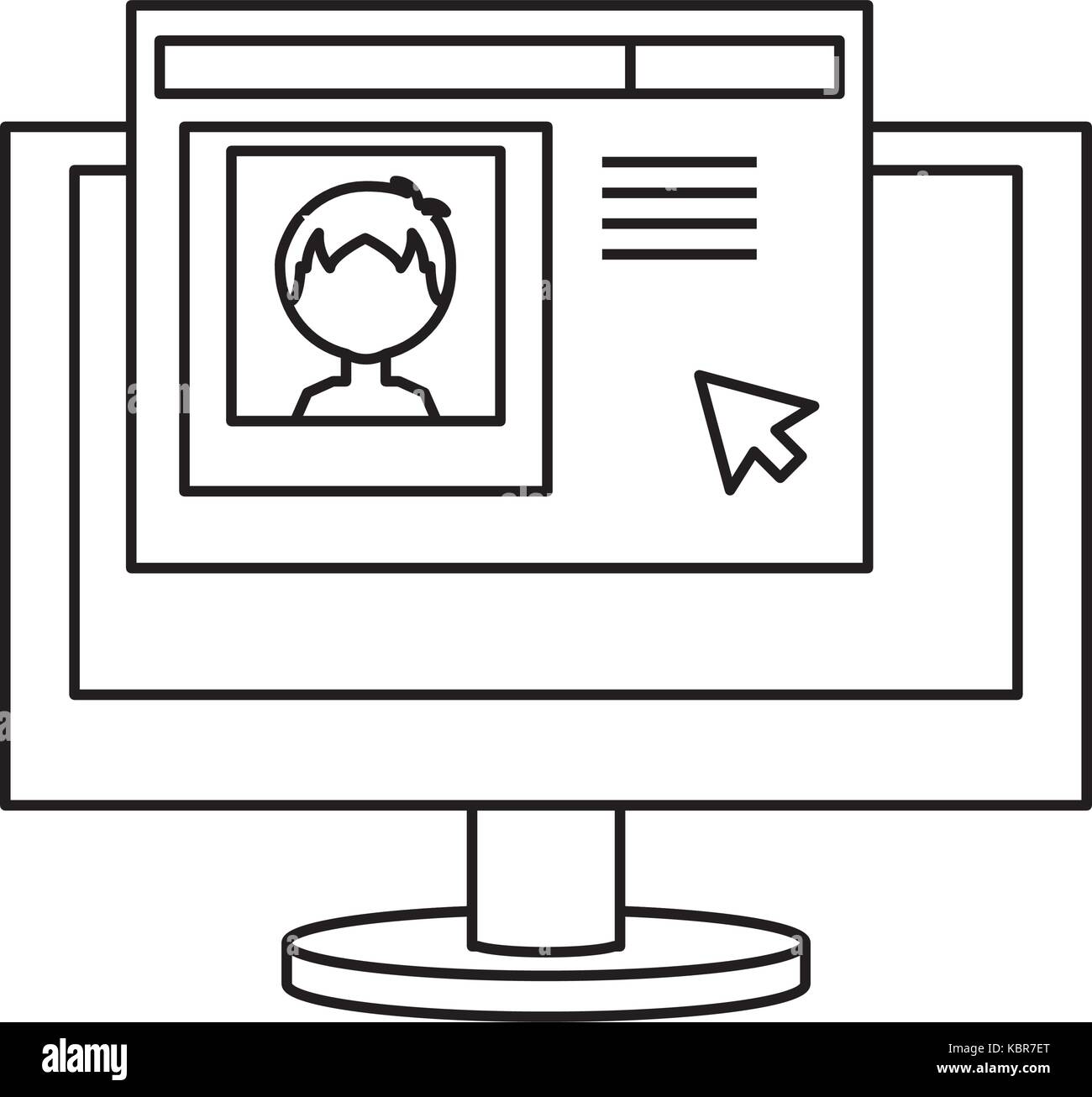 computer icon over white background vector illustration Stock Vector ...