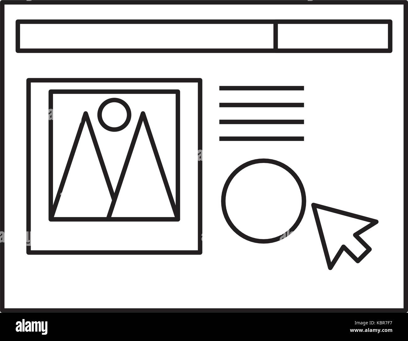 web page icon over white background vector illustration Stock Vector ...