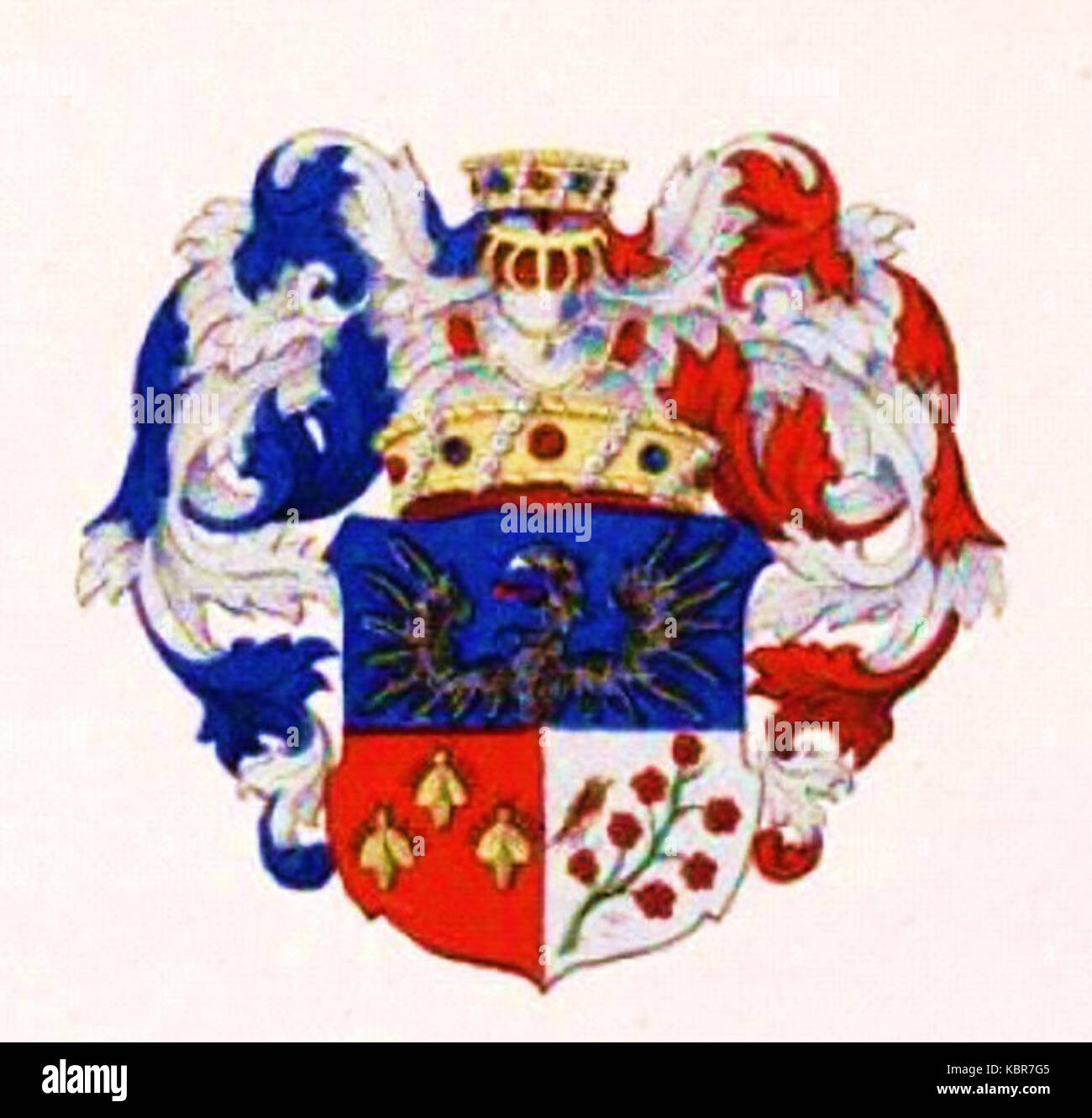 Stieglitz Baron coat of arms Wappen Stock Photo - Alamy