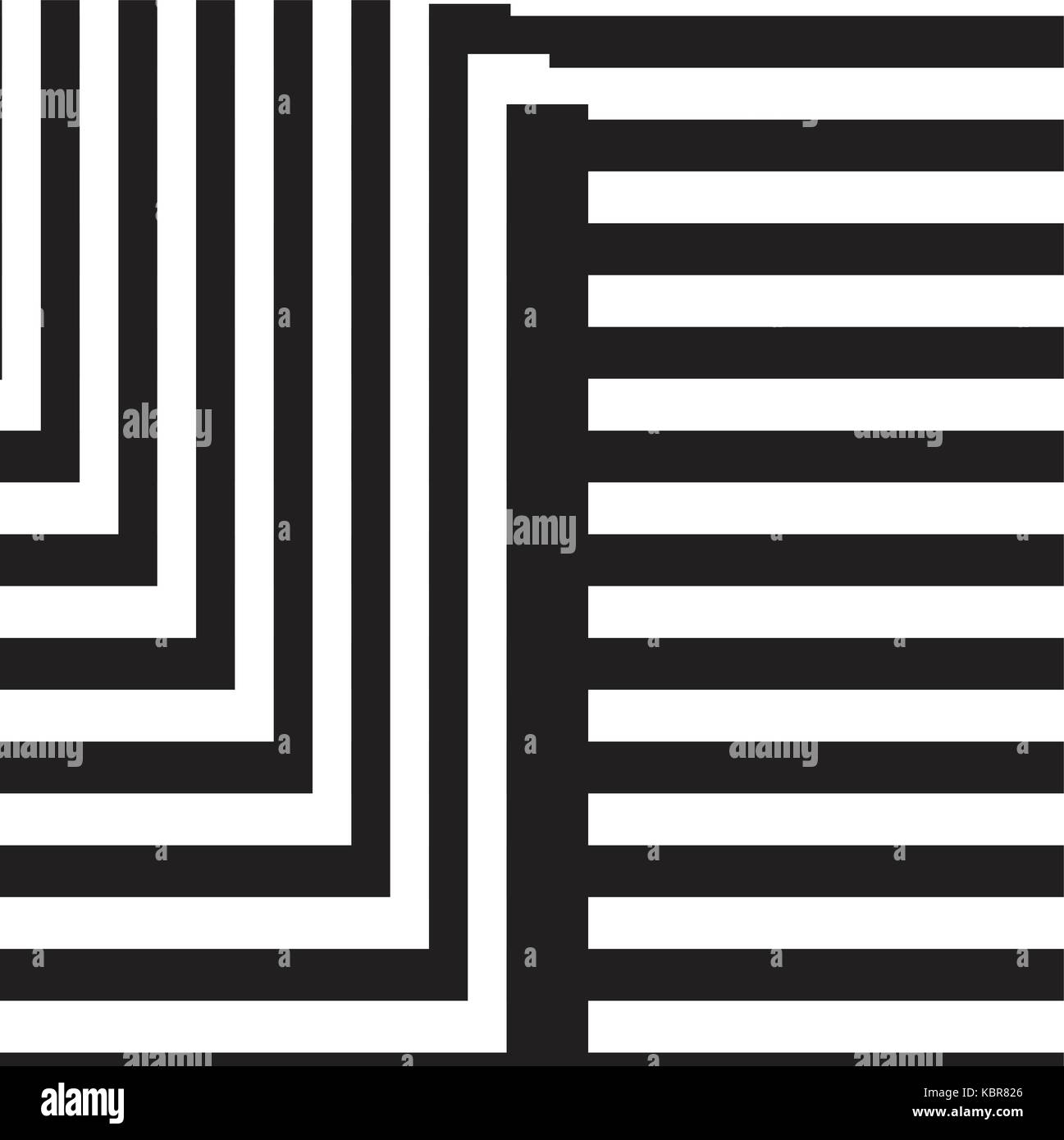 Black and white letter l design template vector illustration Stock ...