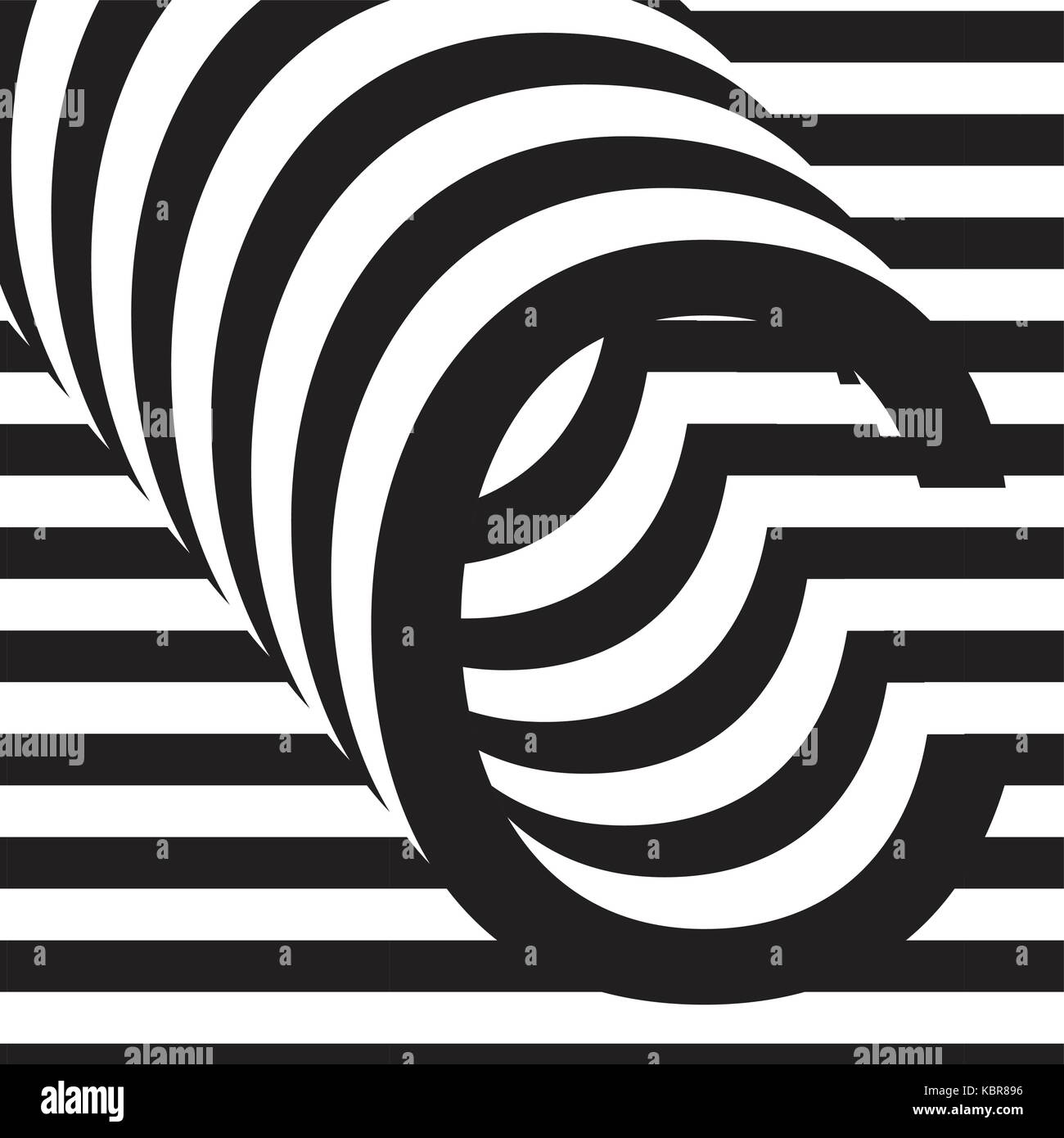 Black and white letter c design template vector illustration Stock ...