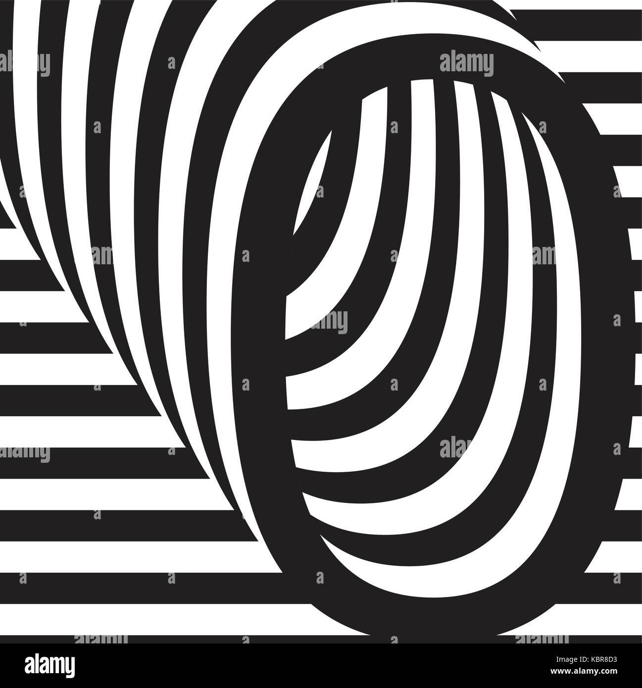 Black and white number 0 design template vector illustration Stock ...