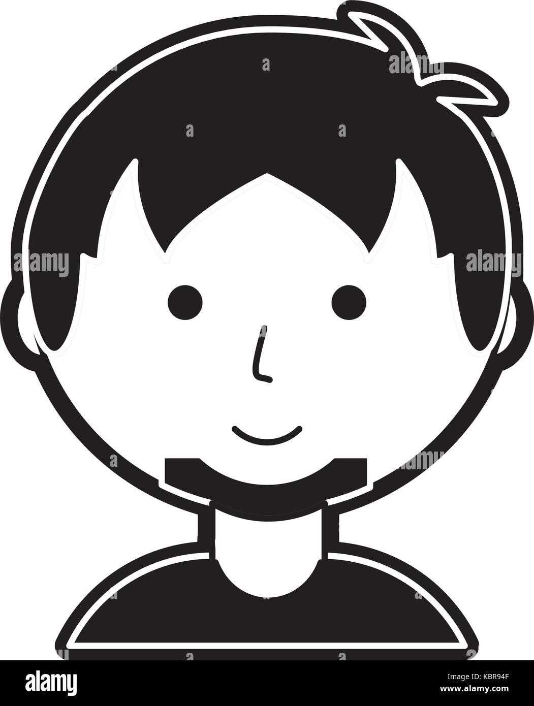 cartoon man icon over white background vector illustration Stock Vector ...