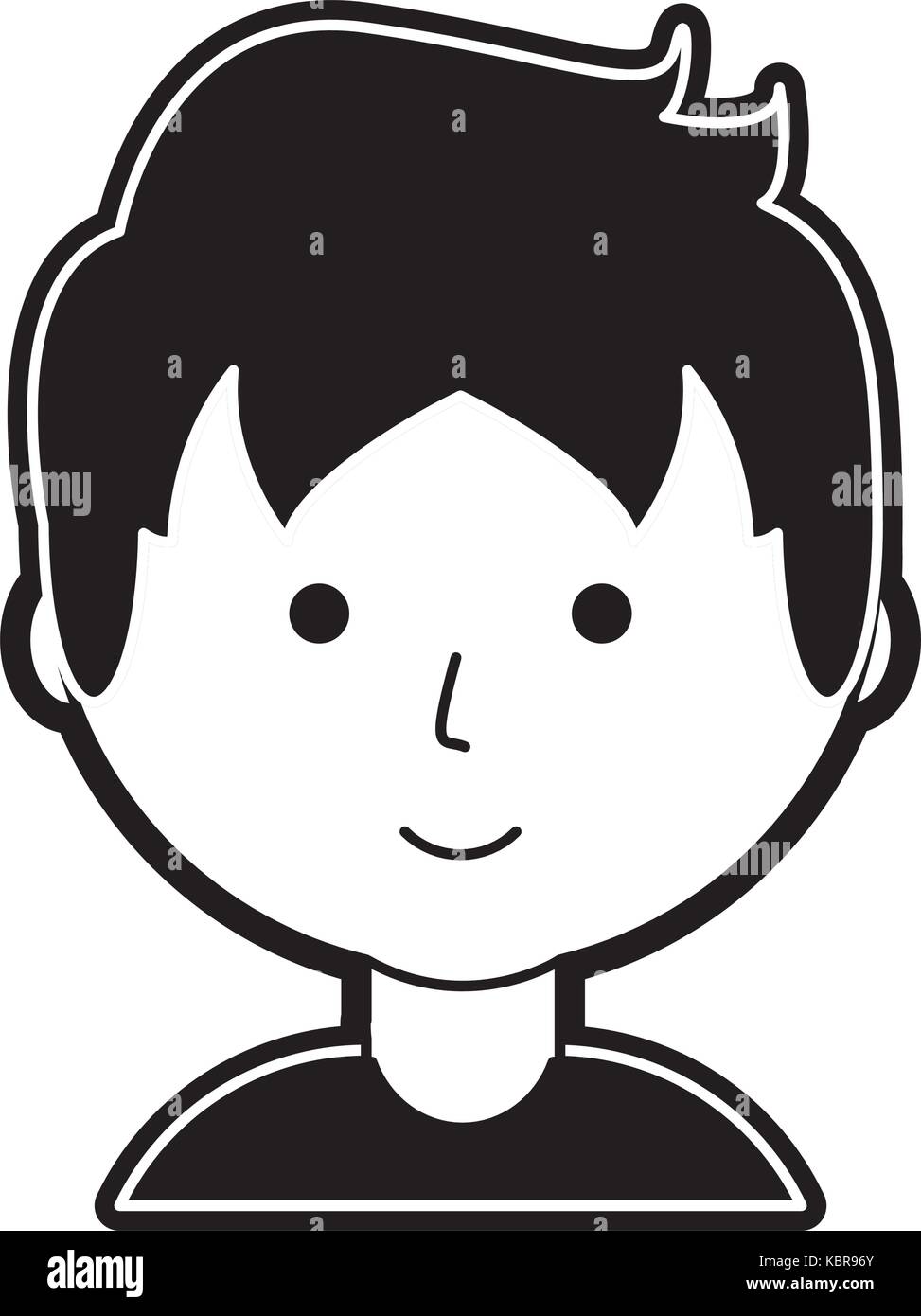 cartoon man icon over white background vector illustration Stock Vector ...