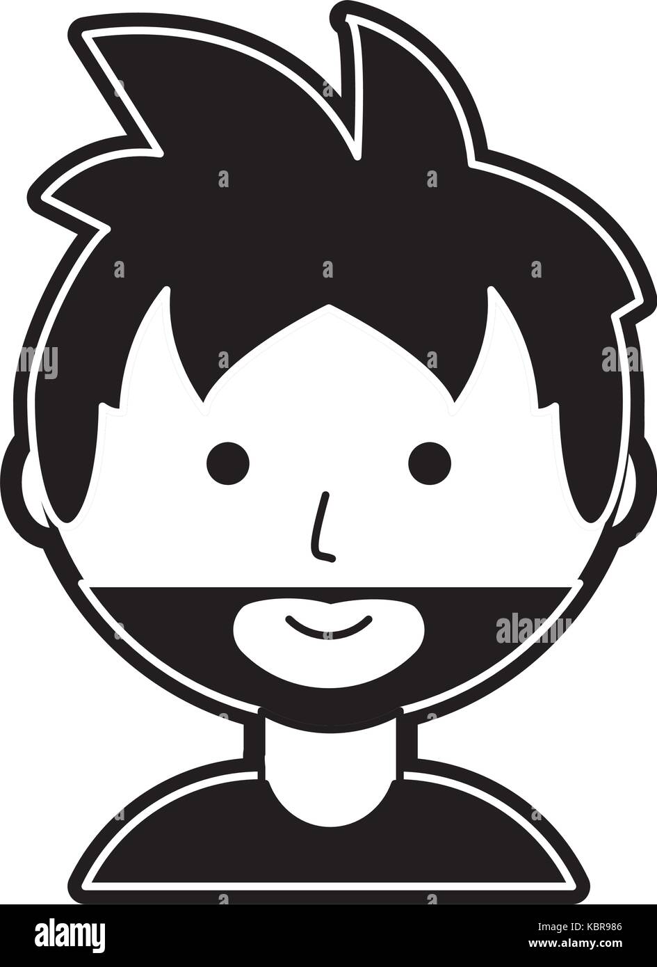 cartoon man icon over white background vector illustration Stock Vector ...