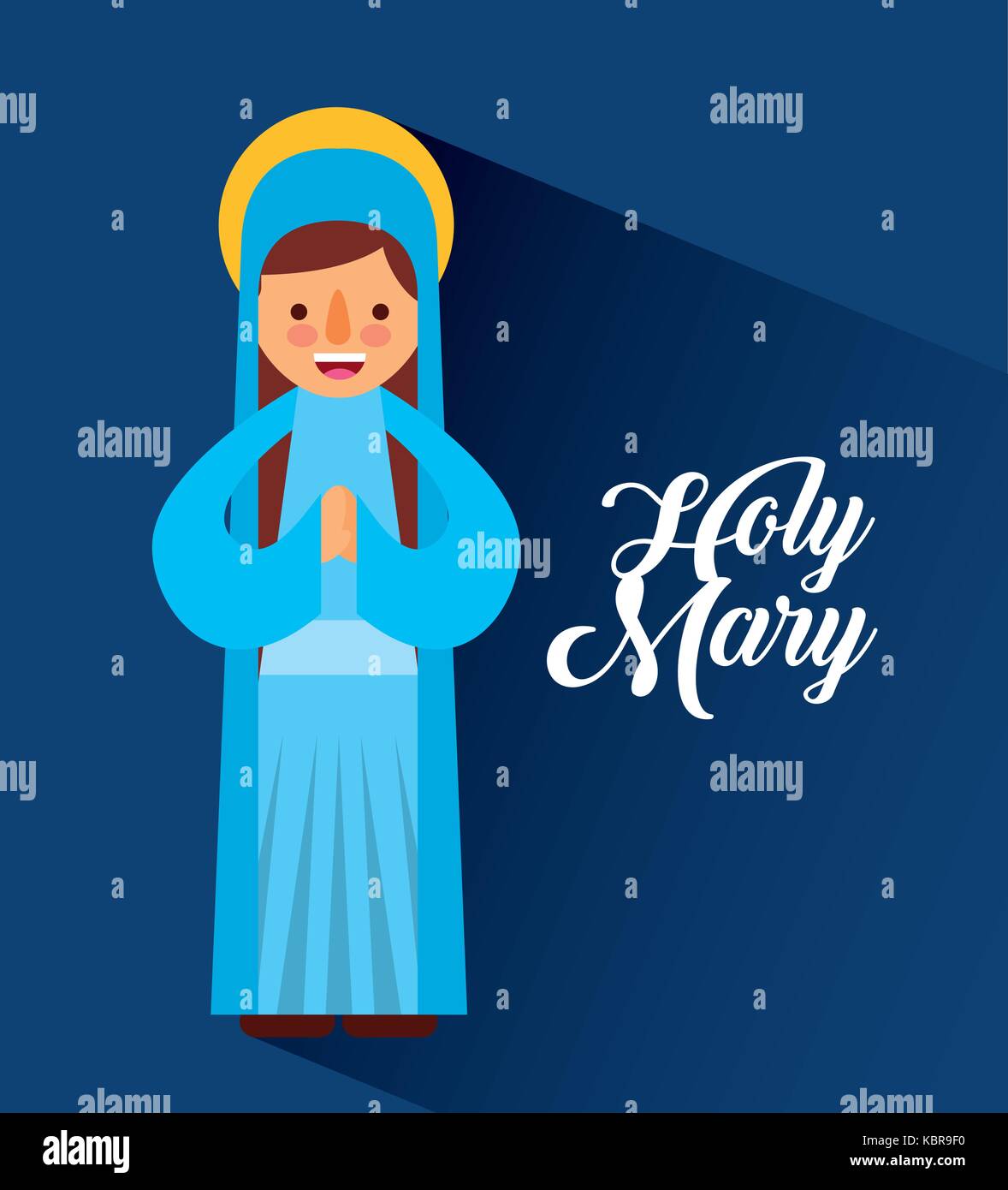holy mary mother blessed christmas cartoon Stock Vector Image & Art - Alamy