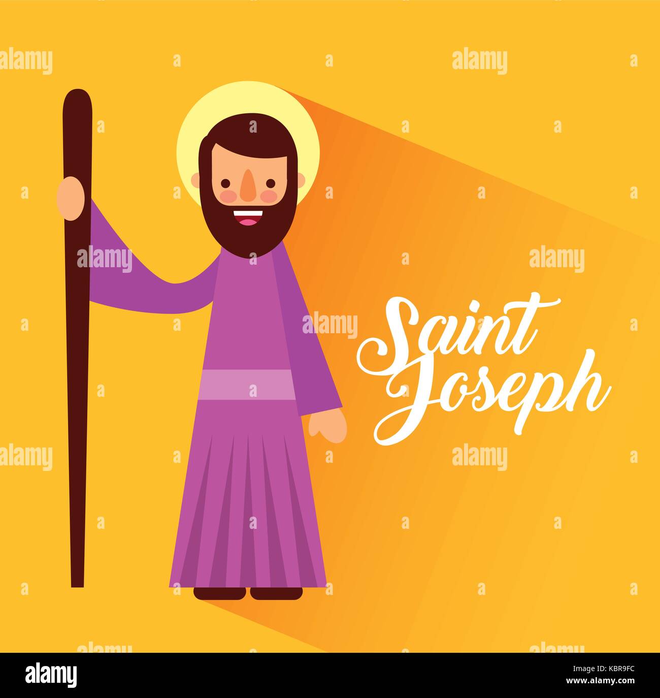 saint joseph father spiritual cartoon christmas Stock Vector Image ...