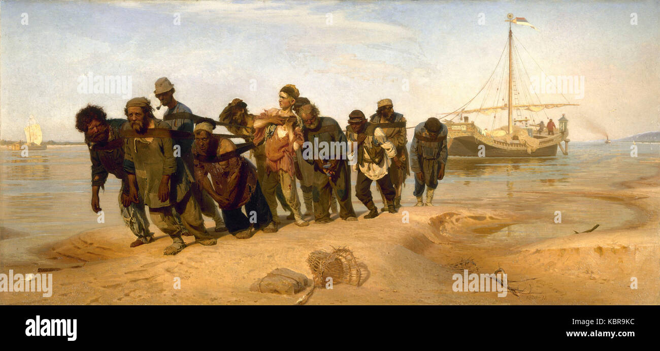 Ilia Efimovich Repin (1844 1930) Volga Boatmen (1870 1873 Stock Photo ...
