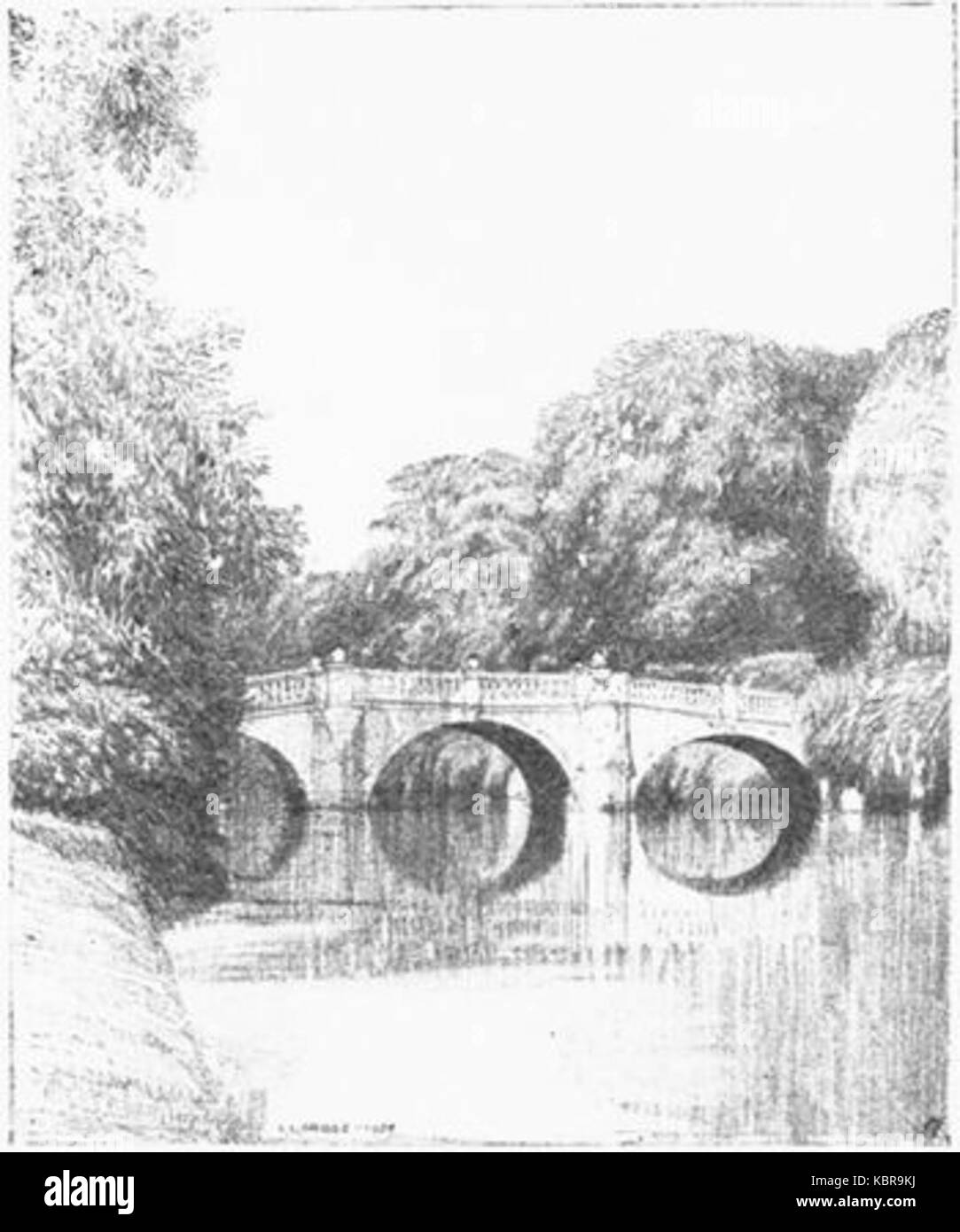 Griggs 1910 Clare Bridge gutenberg 38735 img013 Stock Photo - Alamy