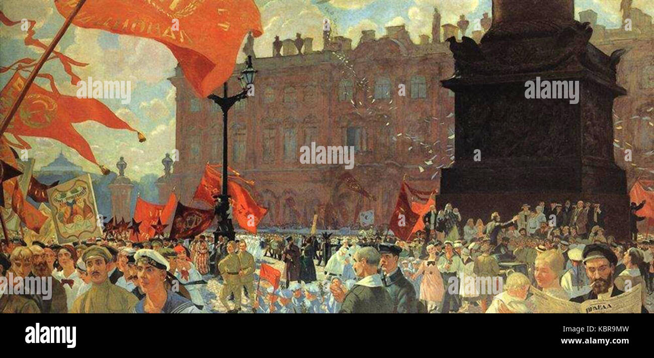 The artwork *Congress of Comintern* by Boris Kustodiev depicts a ...