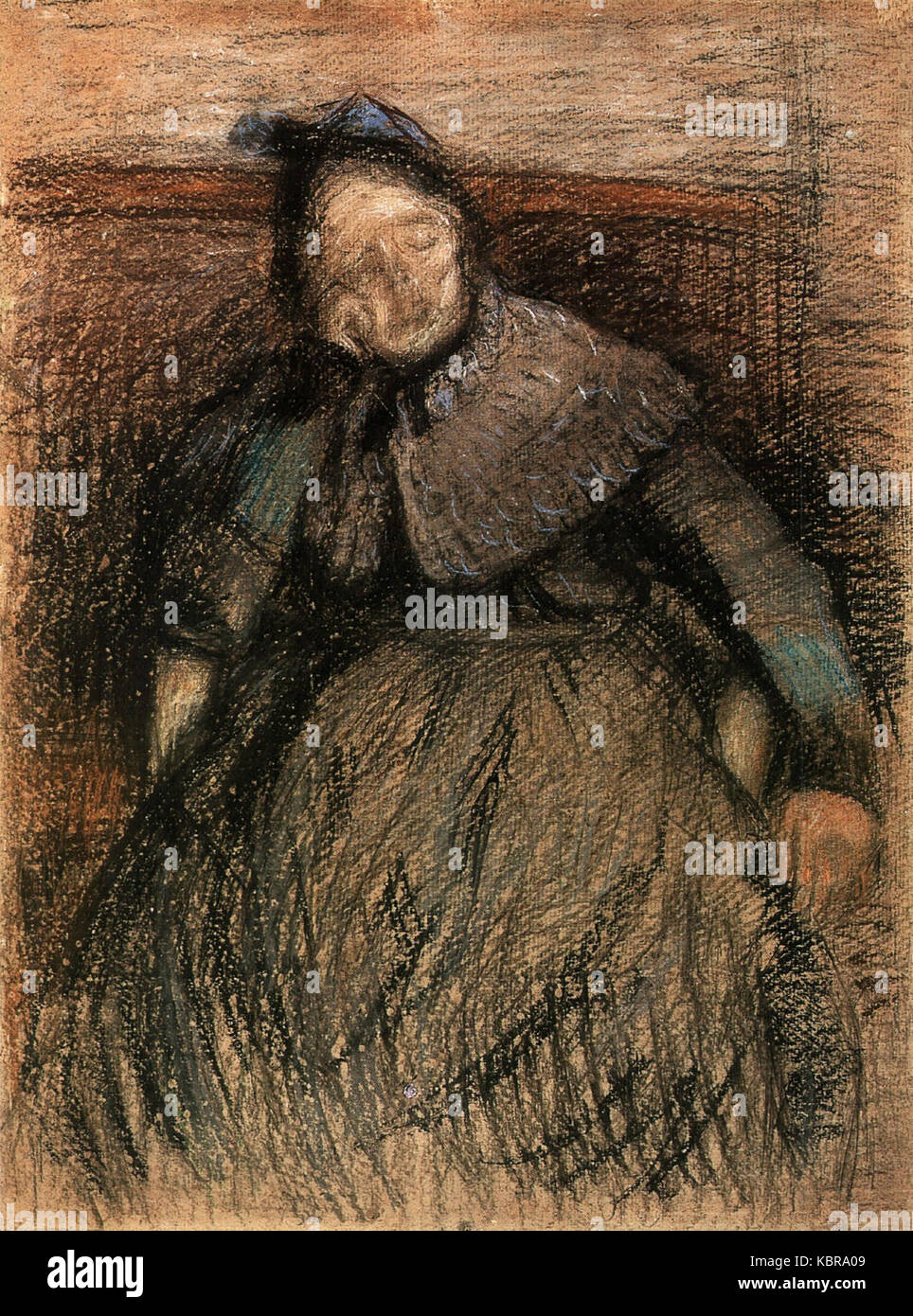 Rippl Old Woman Dozing Stock Photo - Alamy