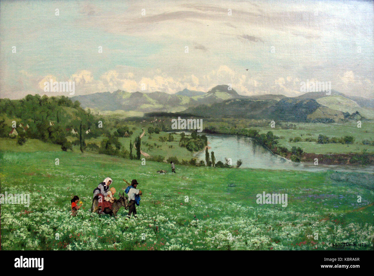 1873 Thoma Der Rhein bei Saeckingen anagoria Stock Photo - Alamy