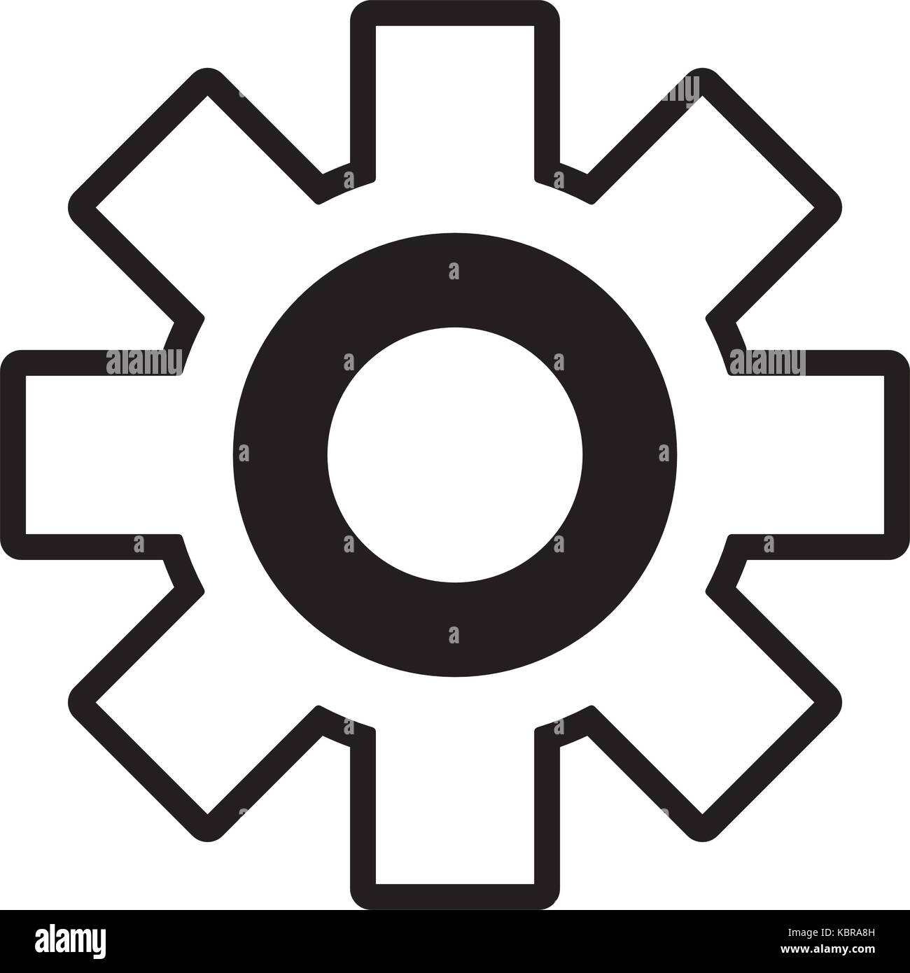 gear wheel icon over white background vector illustration Stock Vector ...