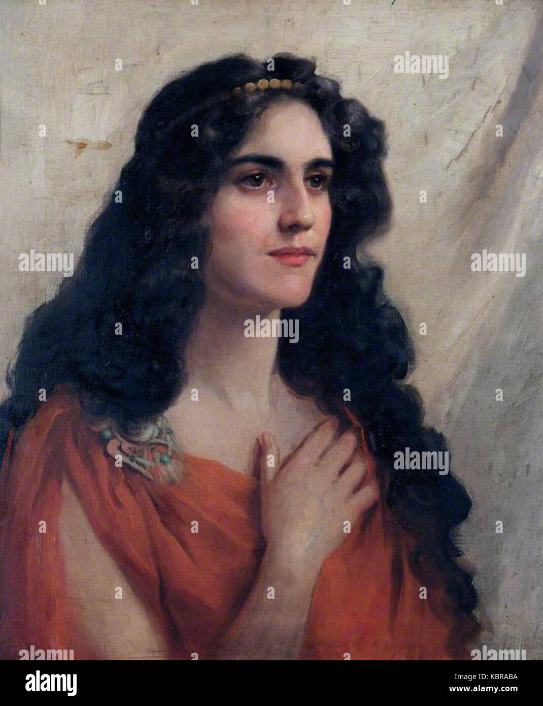 Beatrice Offor Portrait of an woman in red Stock Photo - Alamy